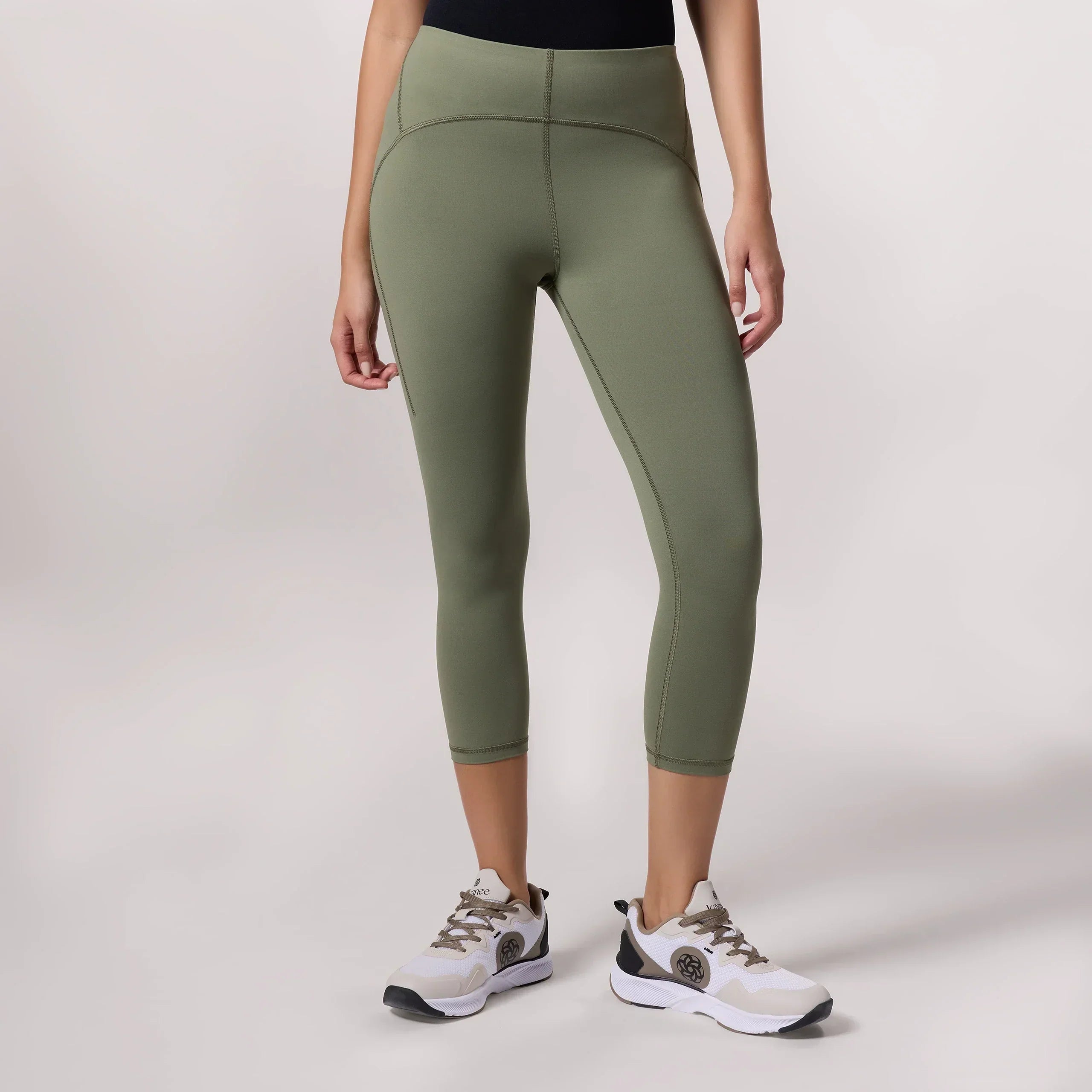 Shop Core Musk Green Freestyle Cropped Legging | Kayanee KSA